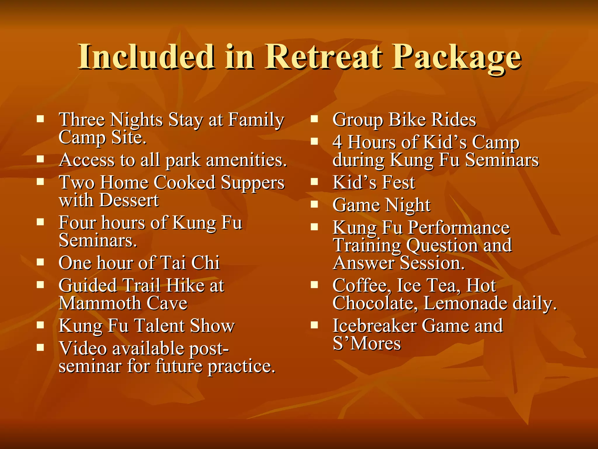 Retreat Presentation | PPT