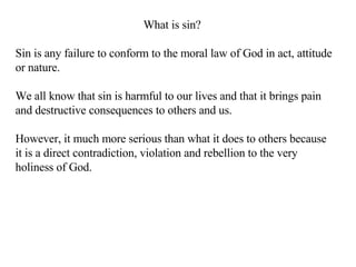 The Doctrine of Sin | PPT