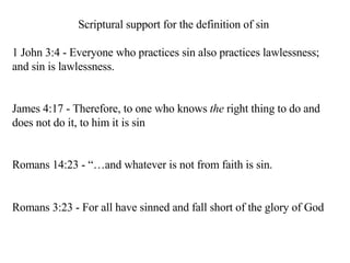 The Doctrine of Sin | PPT
