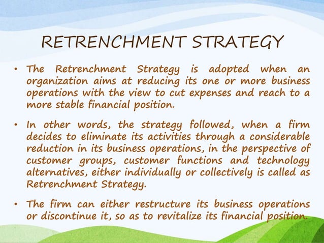 Retrenchment strategy | PPTX