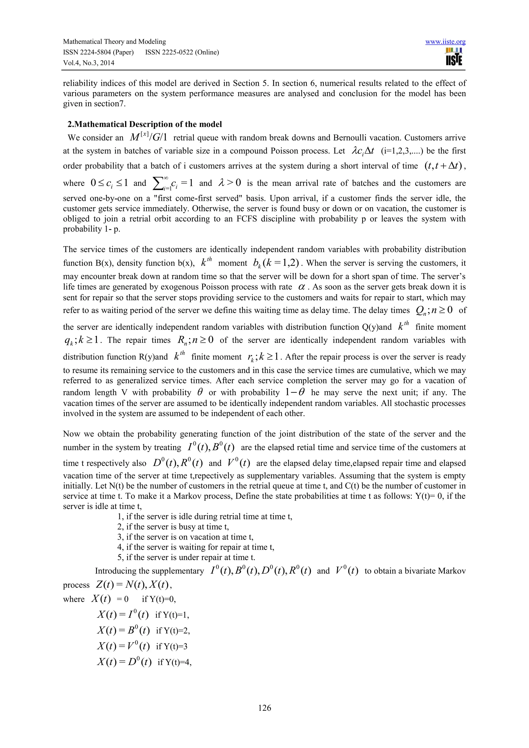Retrial queueing model with non persistent customers, random break down, delaying repair and ...