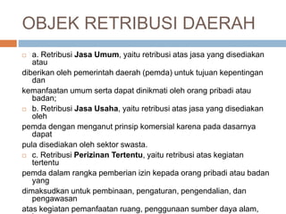 Retribusi daerah power point. | PPTX