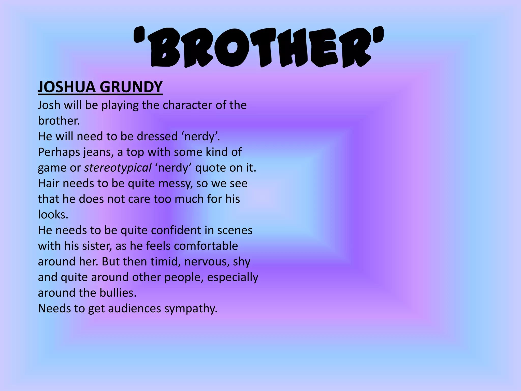 Retribution characters&casting | PPT