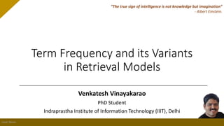 Term Frequency and its Variants in Retrieval Models | PDF