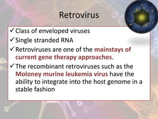 Retroviral Vectors | PPTX