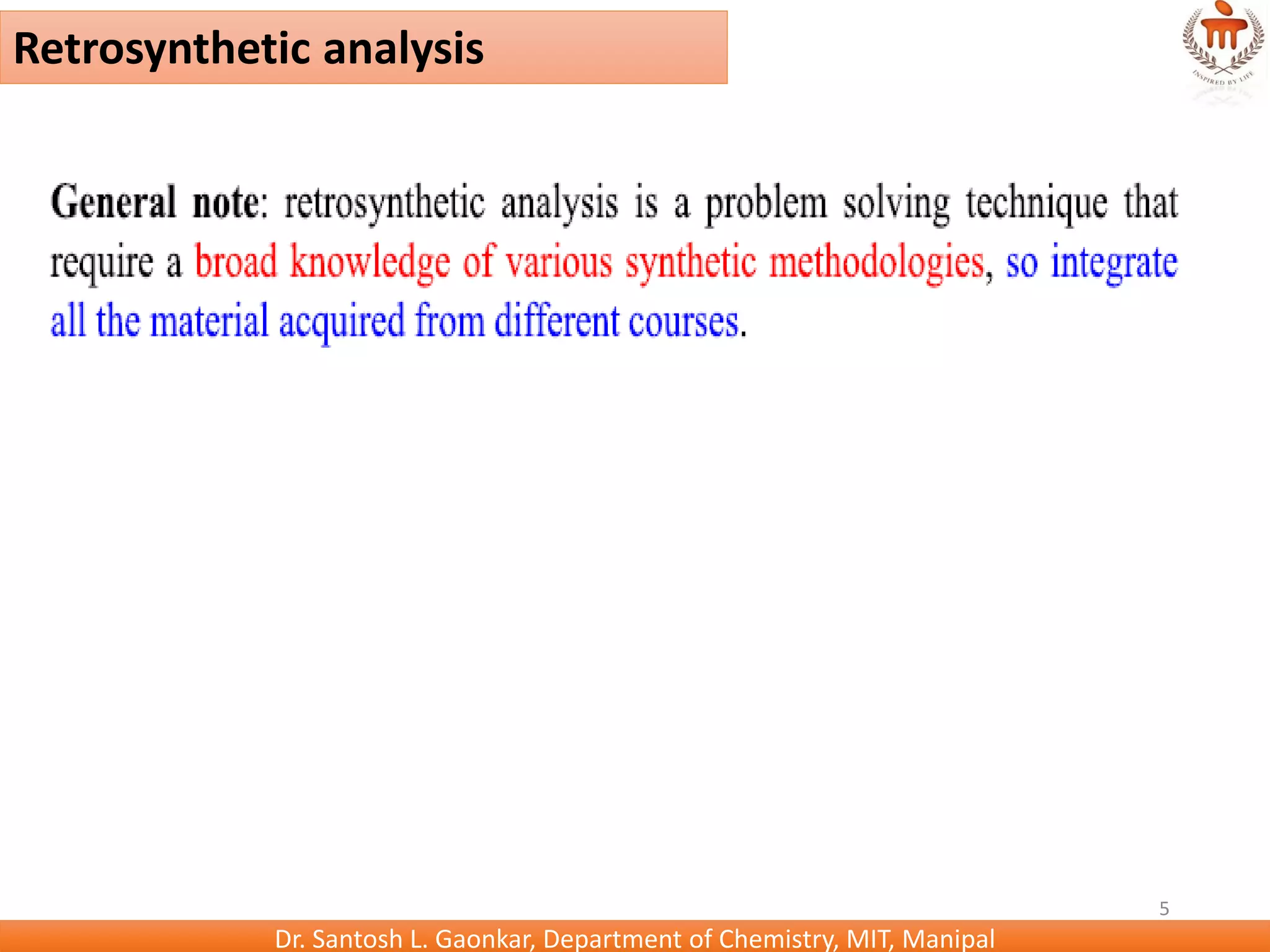 Retrosynthetic analysis | PDF