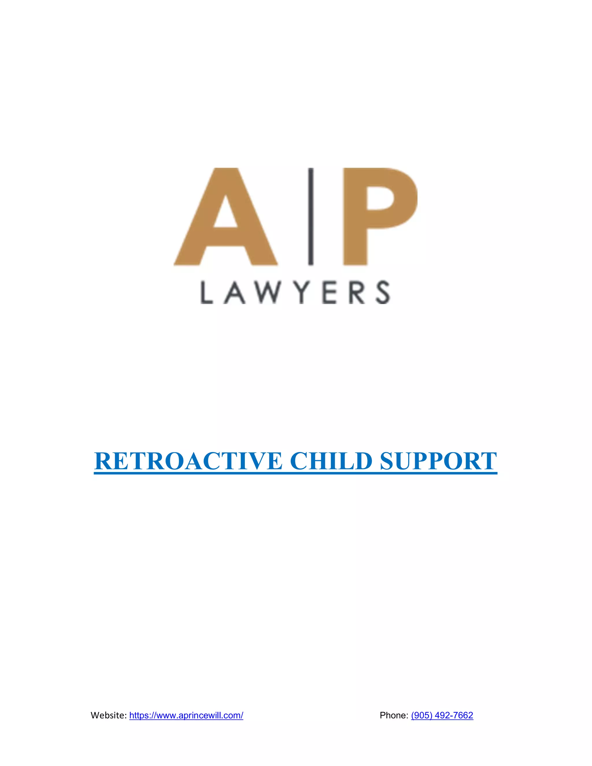 Retroactive child support | PDF