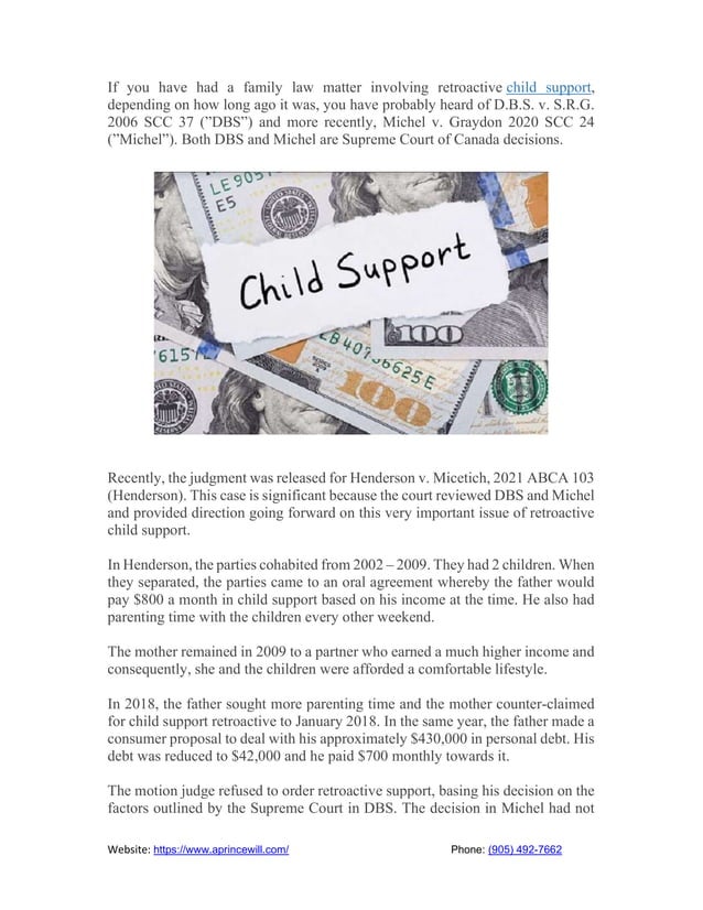 Retroactive child support | PDF