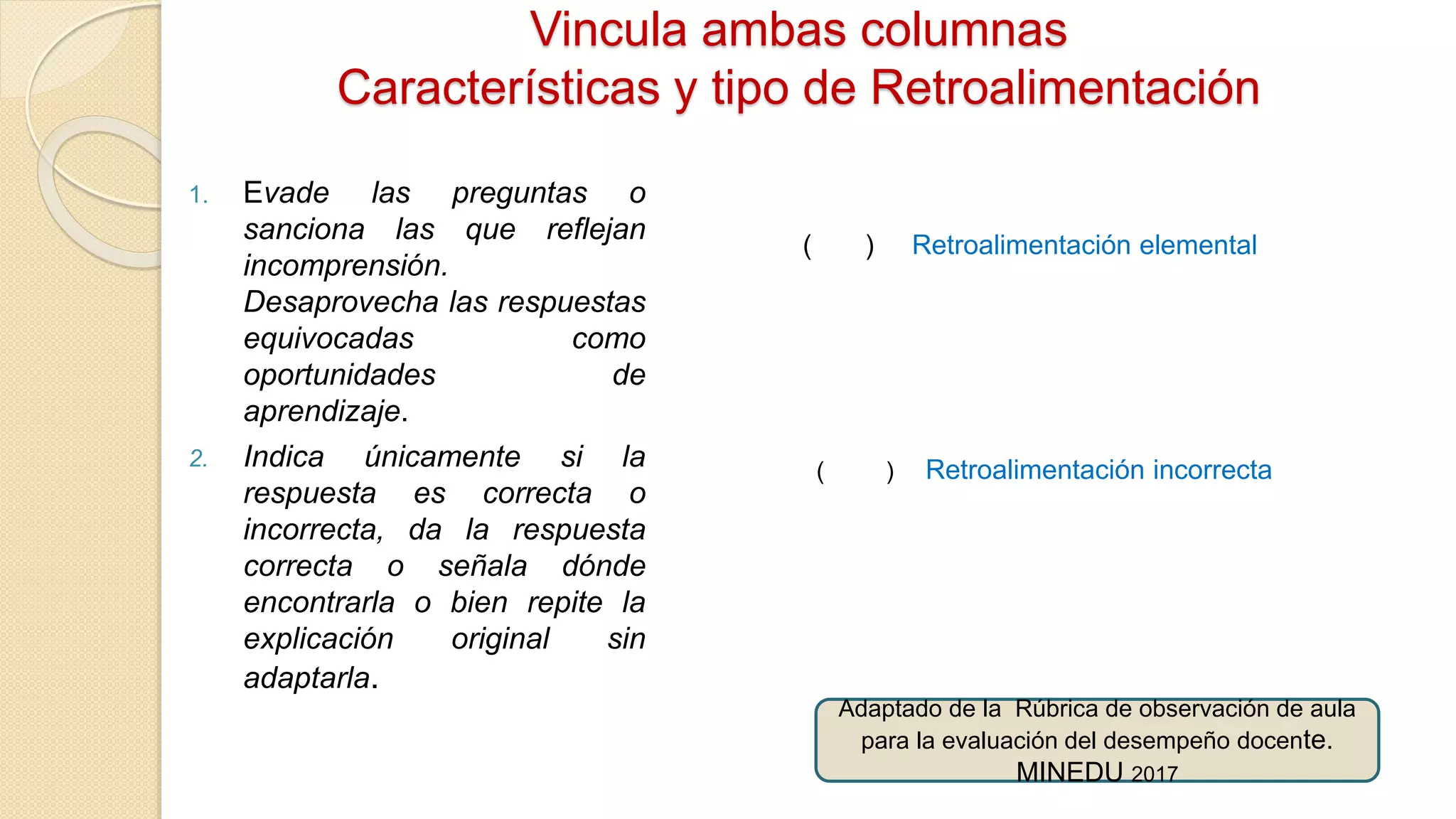 Retroalimentacion formativa y efectiva | PPTX