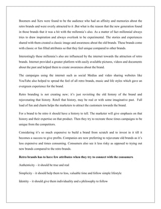 Retro branding / Retro marketing- An Introduction | PDF