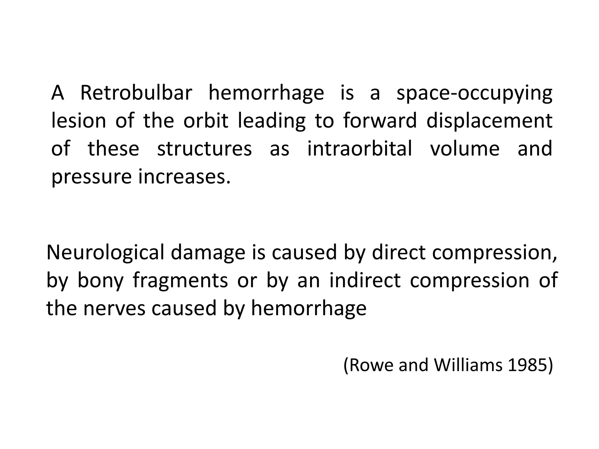 Retrobulbar haemorrhage | PPTX