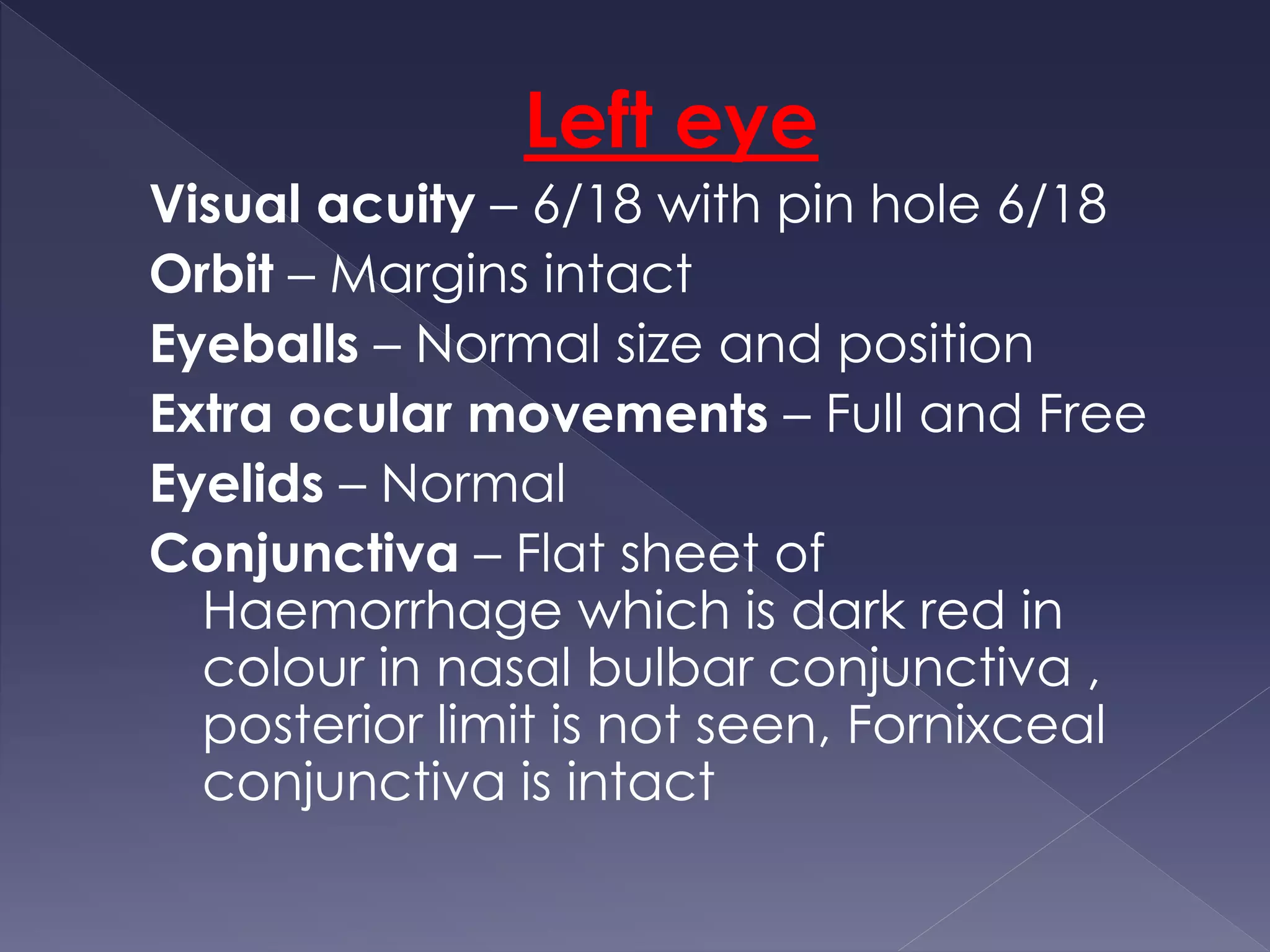 Retrobulbar hemorrhage by Somu Venkatesh | PPTX
