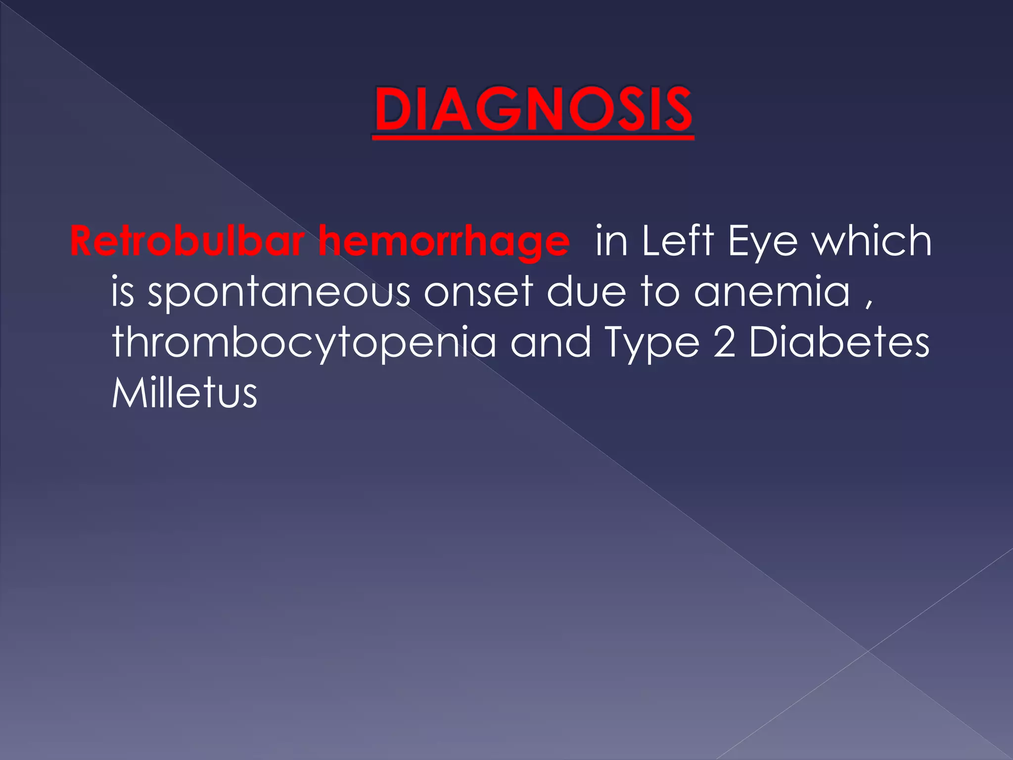 Retrobulbar hemorrhage by Somu Venkatesh | PPTX
