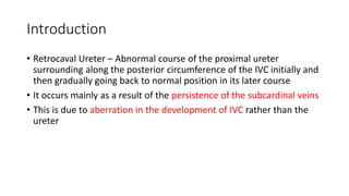 Retrocaval Ureter Urology Anatomy and Management | PPTX