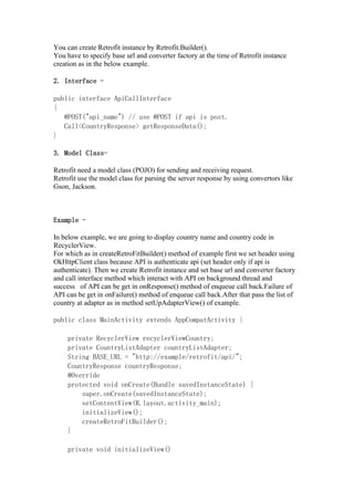 Retrofit Library In Android