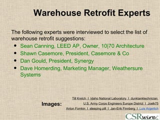 Retrofit Suggestions for Greener Warehouse Facilities | PPT | Logistics ...