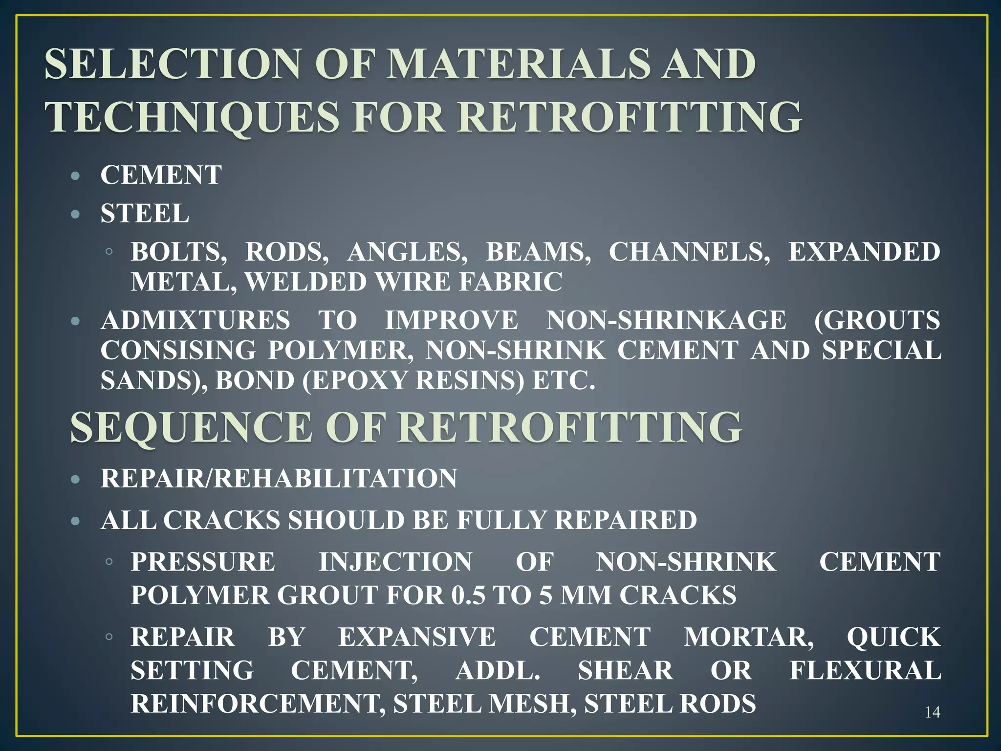 Retrofitting and rehabilitation | PPTX