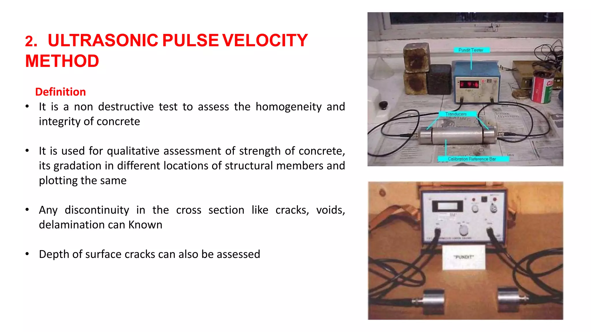 Non Destructive And Partially Destructive Testing Of Concrete Structures Pptx
