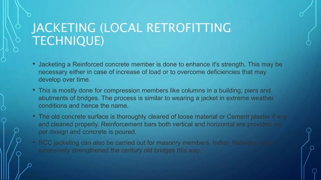 Retrofitting of rcc structures | PPTX