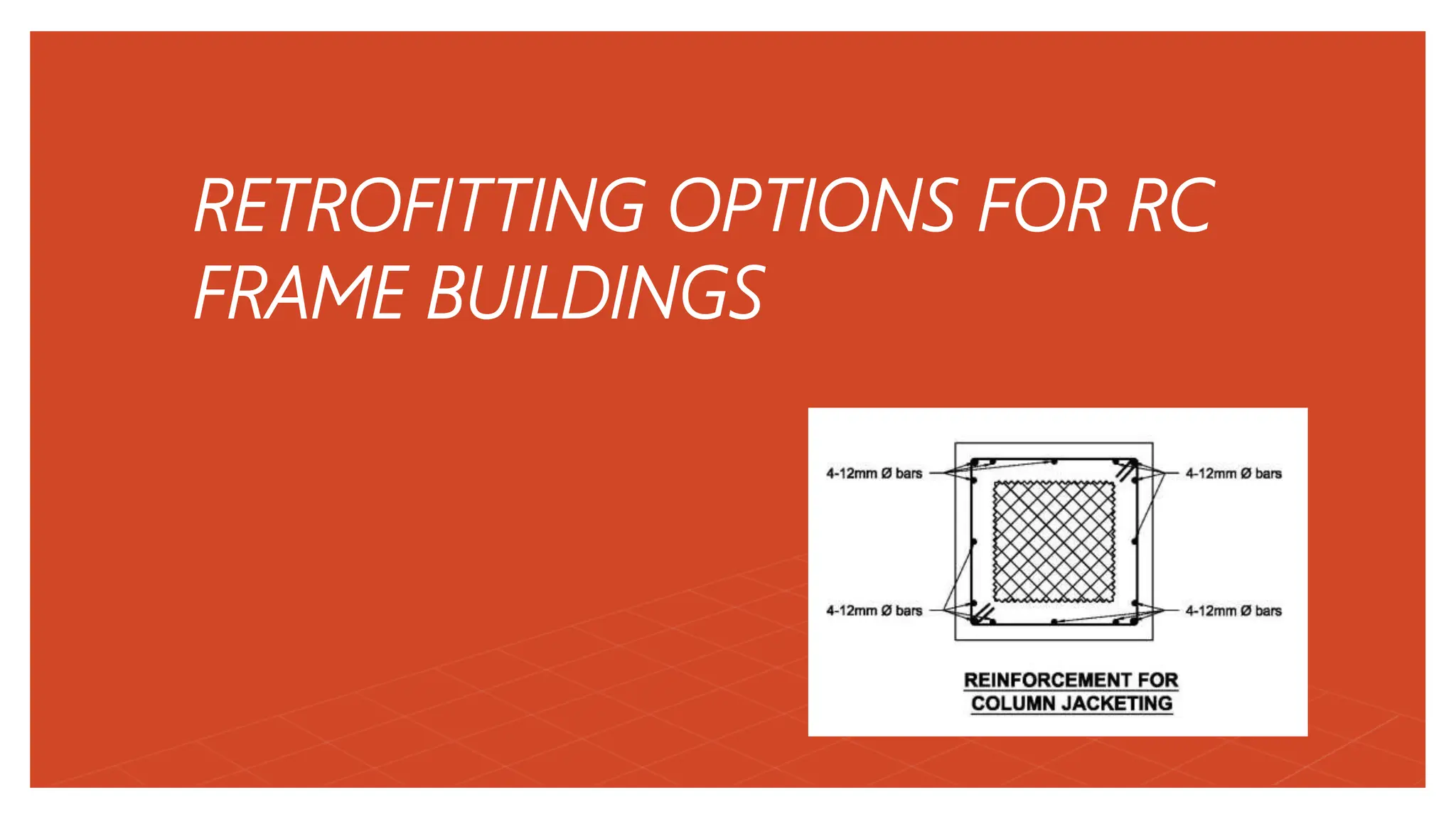 Retrofitting Options For Rc Frame Buildings Pptx
