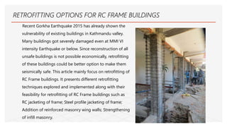 RETROFITTING OPTIONS FOR RC FRAME BUILDINGS.pptx