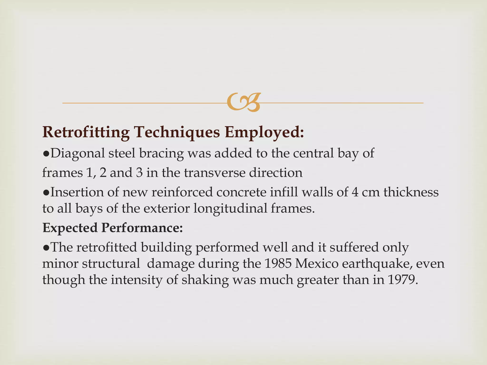 Retrofitting case study of RCC structure | PPTX