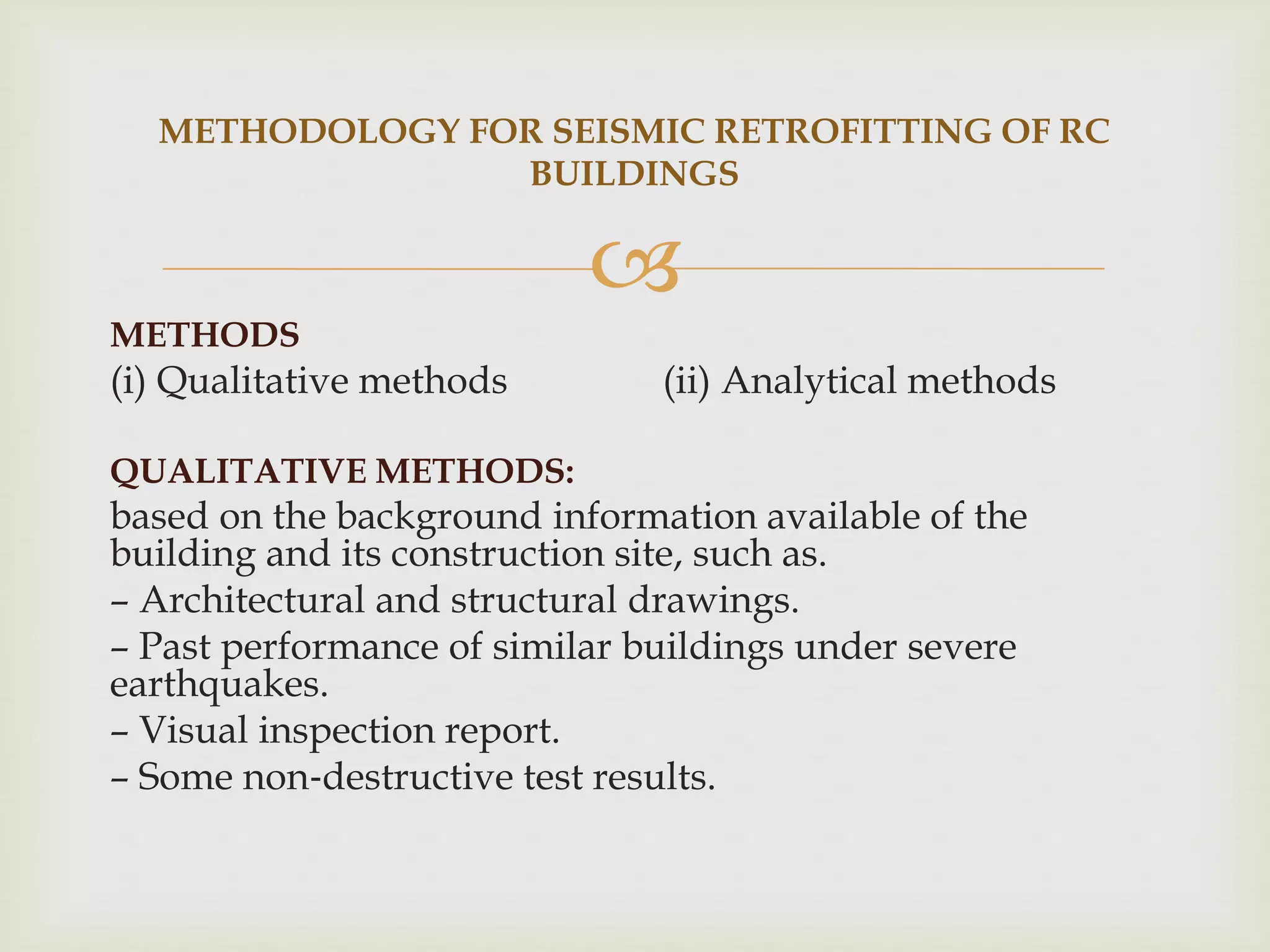 Retrofitting case study of RCC structure | PPTX