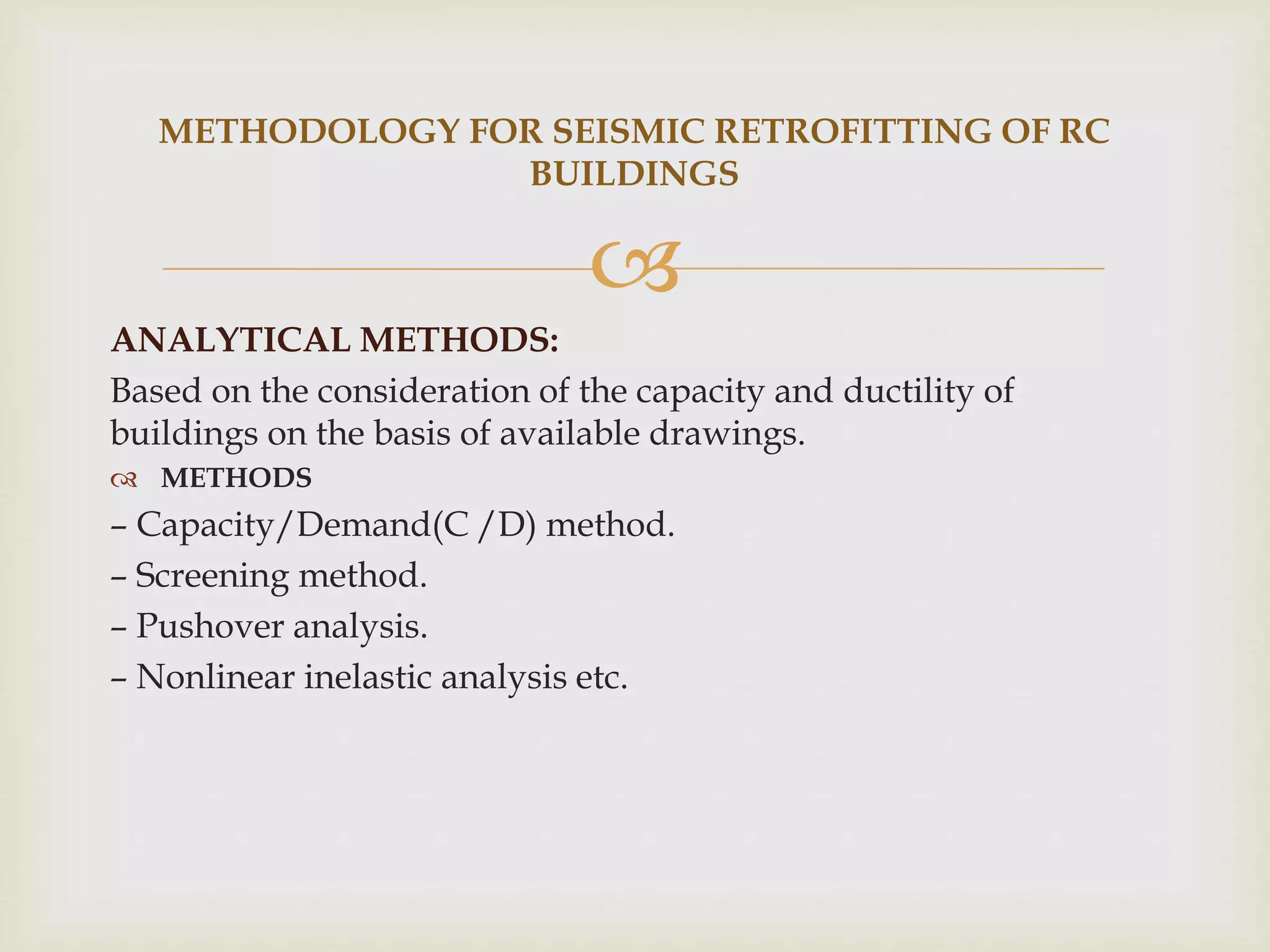 Retrofitting case study of RCC structure | PPTX