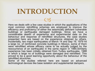 Retrofitting case study of RCC structure | PPTX