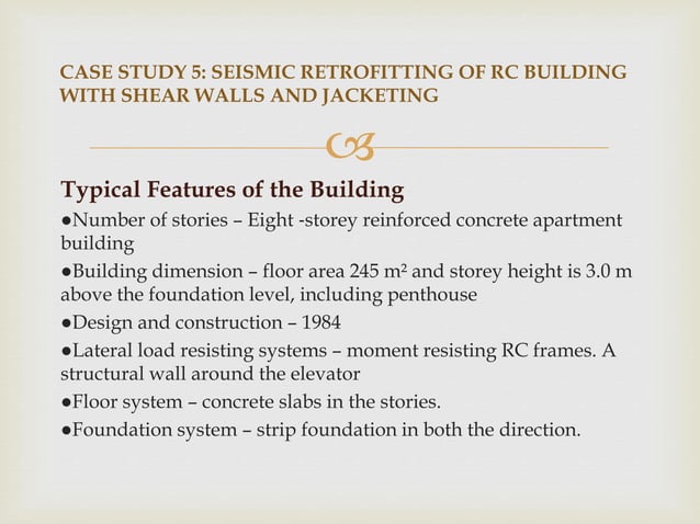 Retrofitting case study of RCC structure | PPT