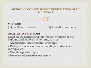Retrofitting case study of RCC structure | PPTX