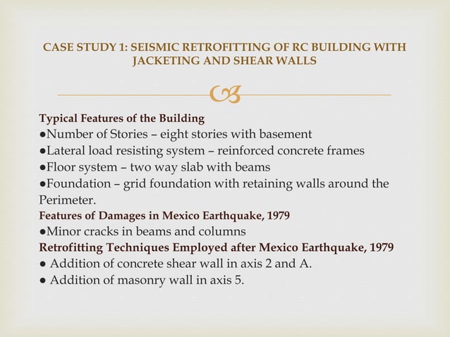 Retrofitting case study of RCC structure | PPTX | Civil Engineering ...