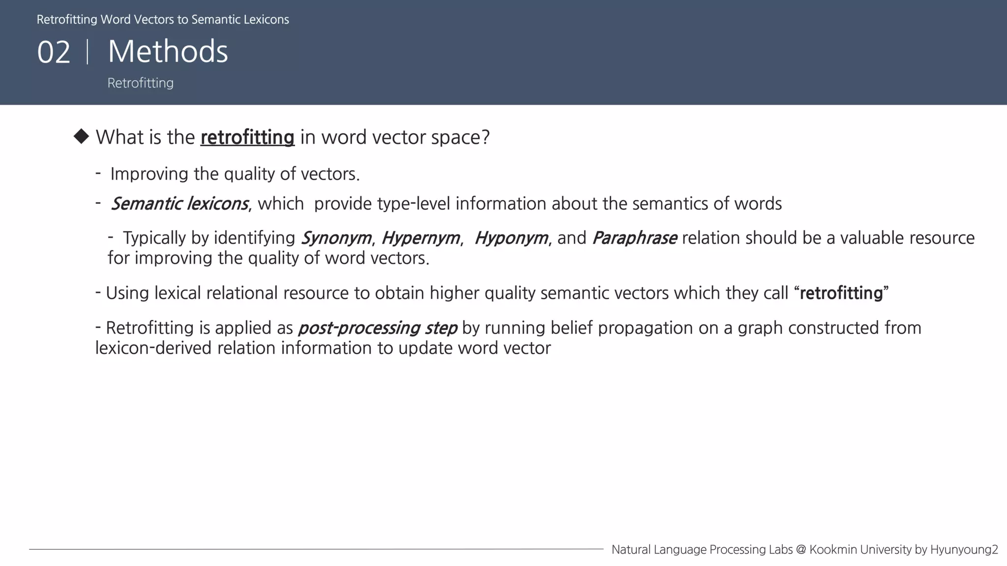 Paper Seminarretrofitting Word Vector To Semantic Lexicons Ppt