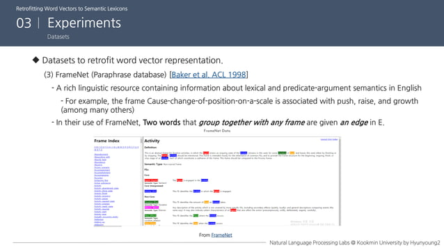 Paper Seminarretrofitting Word Vector To Semantic Lexicons Ppt