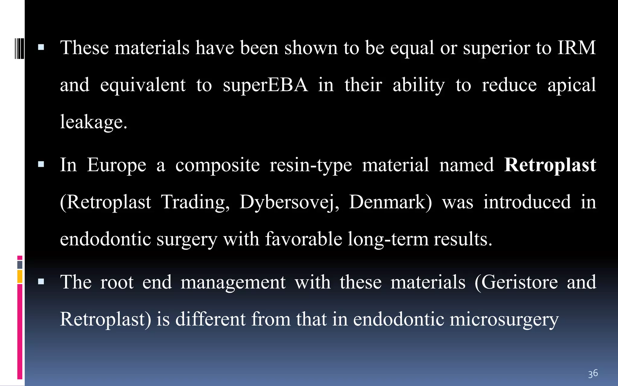 Retrograde filling materials | PPTX