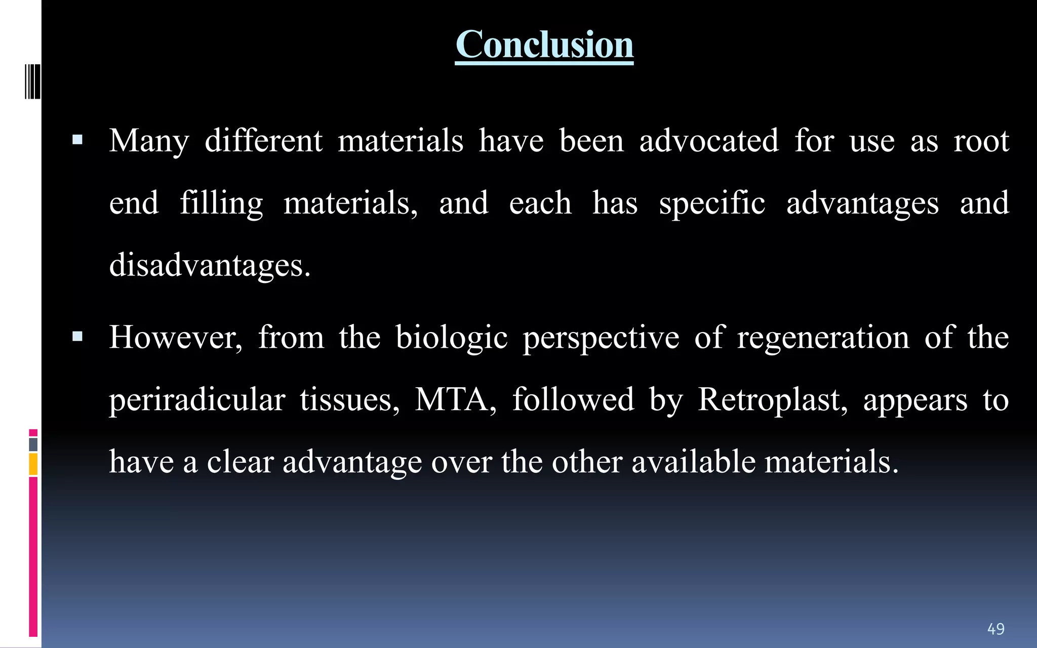 Retrograde filling materials | PPTX