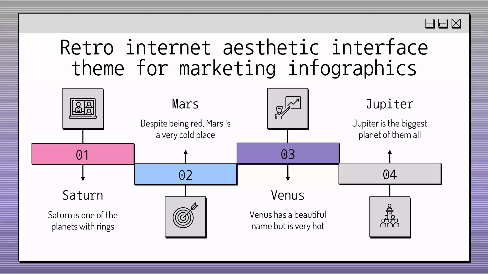 Retro Internet Aesthetic Interface Theme for Marketing Infographics by ...