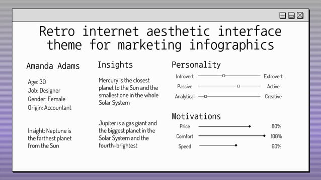 Retro Internet Aesthetic Interface Theme for Marketing Infographics by ...