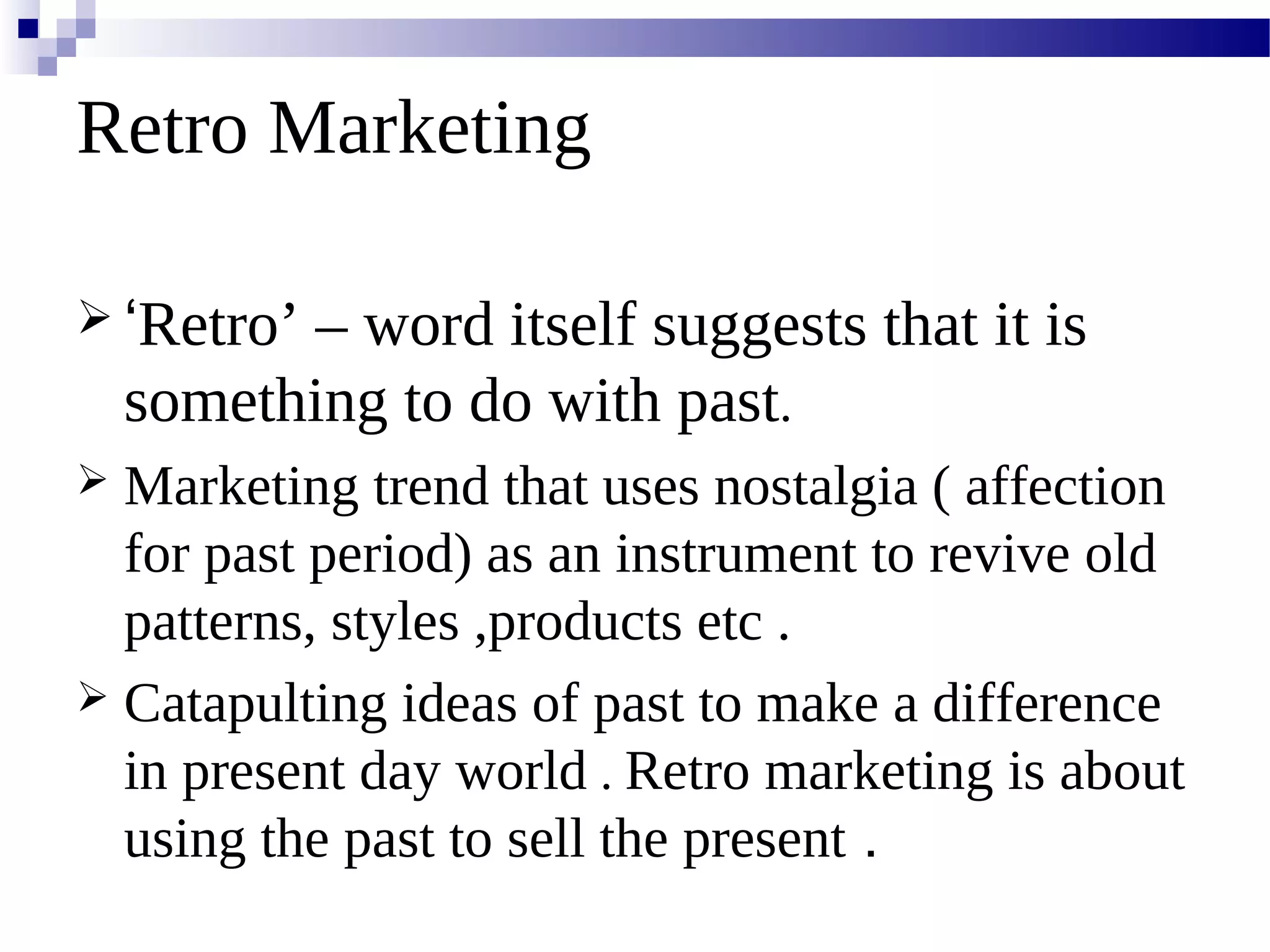 Retro marketing | PPT