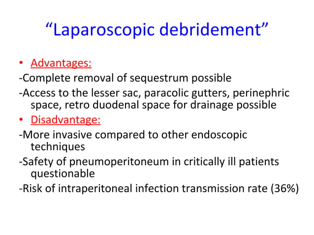 Retroperitoneal endoscopic necrosectomy | PPT | Digestive Disorders ...
