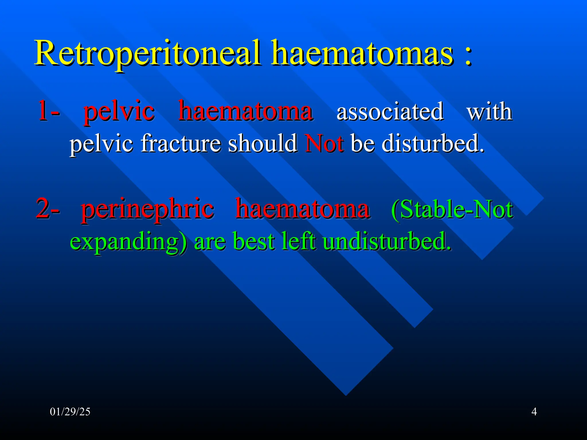 Retroperitoneal Hematoma causes and management the lect.ppt