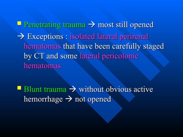 Retroperitoneal Hematoma causes and management the lect.ppt
