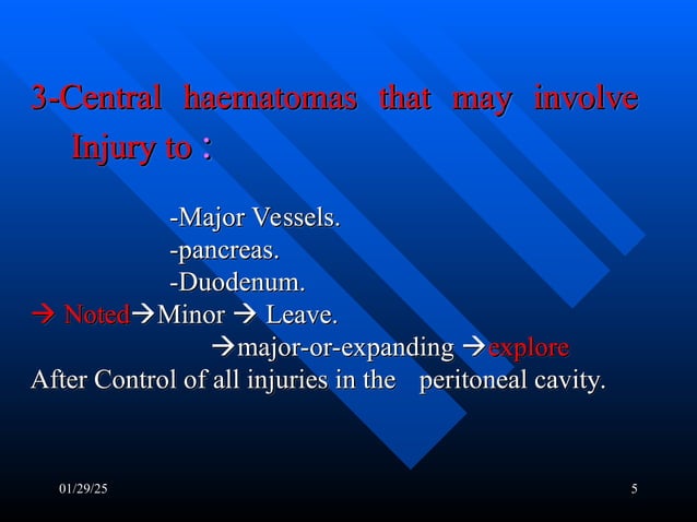 Retroperitoneal Hematoma causes and management the lect.ppt