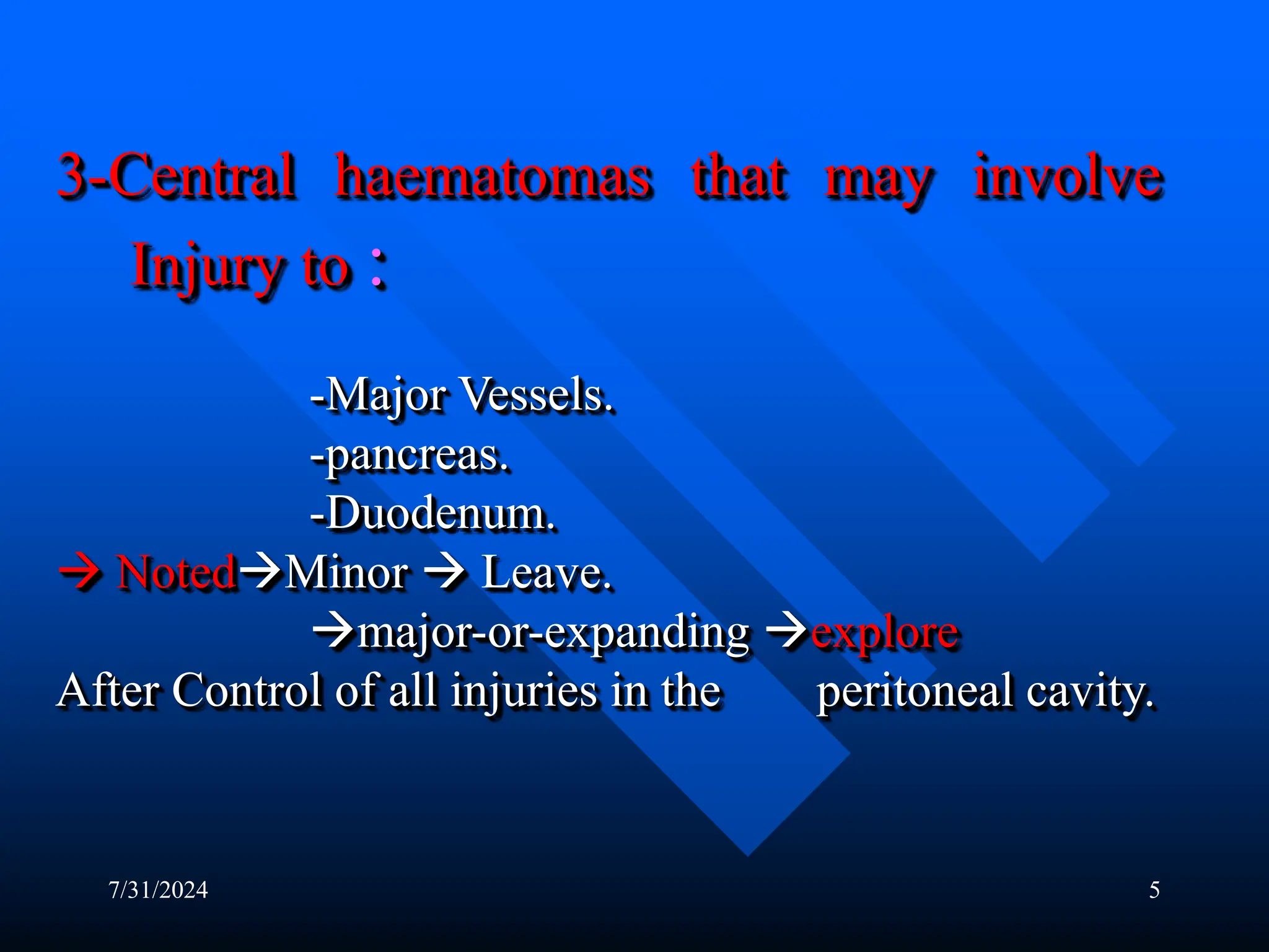 Retroperitoneal Hematoma types and management the lect.ppt