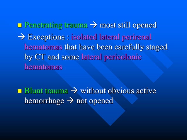Retroperitoneal Hematoma types and management the lect.ppt