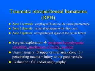 Retroperitoneal Hematoma types and management the lect.ppt