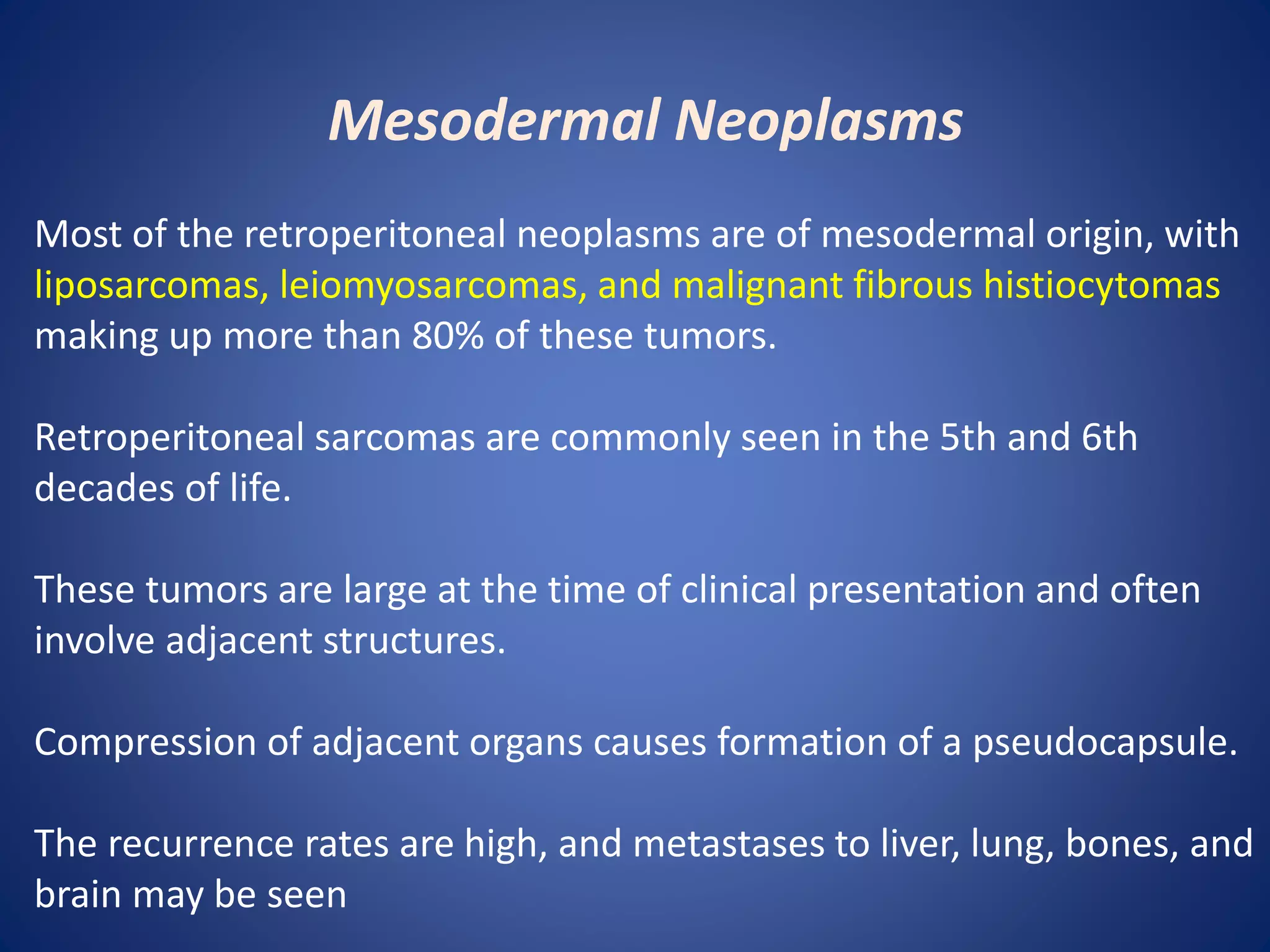 Retroperitoneal masses radiology | PPTX