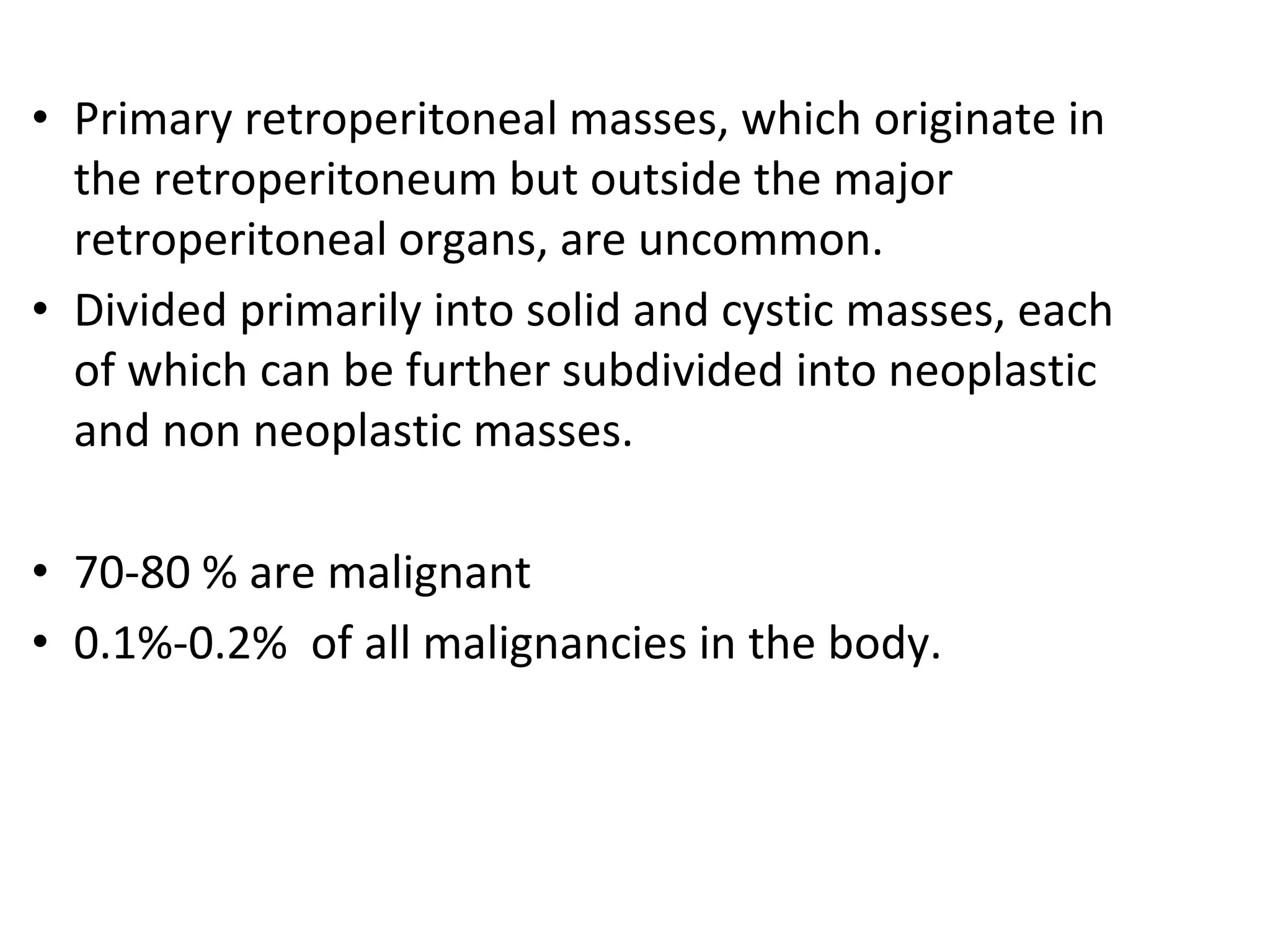 Retroperitoneal masses | PPTX