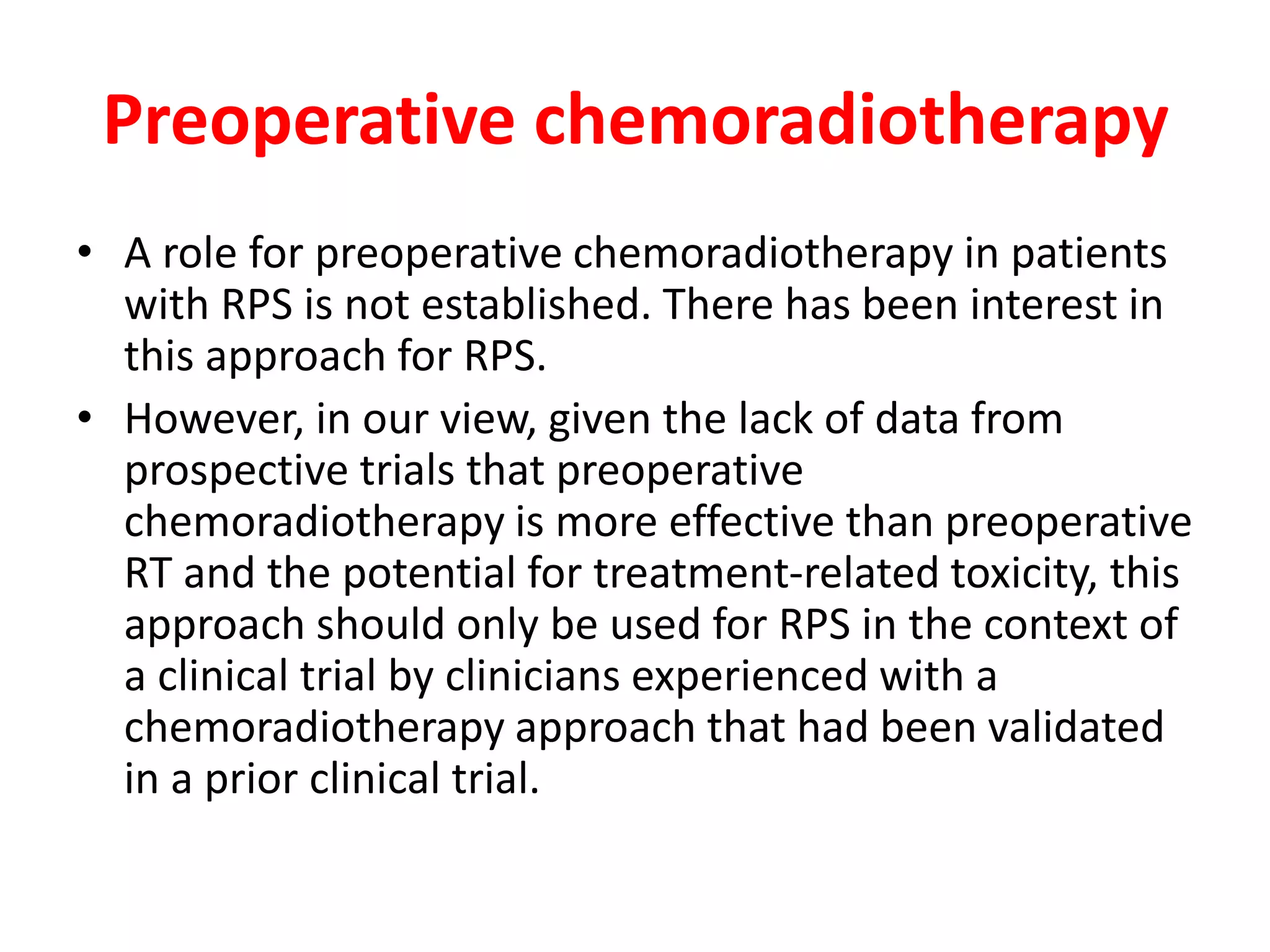 Retroperitoneal soft tissue sarcomas (rps) | PPTX