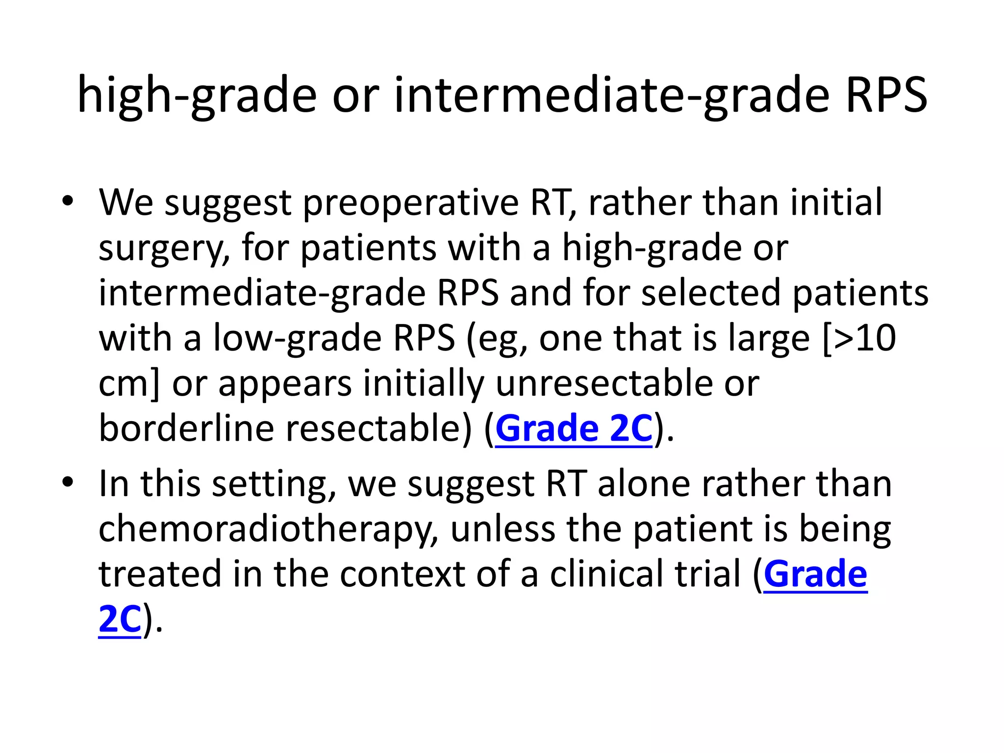 Retroperitoneal soft tissue sarcomas (rps) | PPTX